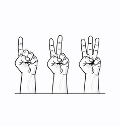 Hand in middle finger sign Royalty Free Vector Image
