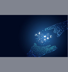 Futuristic hand Royalty Free Vector Image - VectorStock