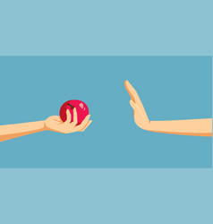 Snow white holding apple Royalty Free Vector Image