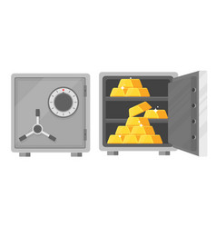 Bank vault background with money gold Royalty Free Vector