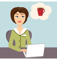 Frog with cup of coffee Royalty Free Vector Image