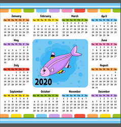 2020 calendar a3 size cute woodland animal minimal