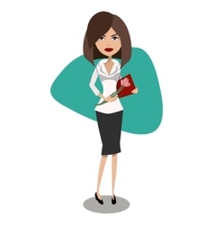 Cartoon secretary Royalty Free Vector Image - VectorStock