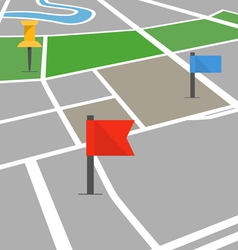 Abstract city map with infographic elements Vector Image