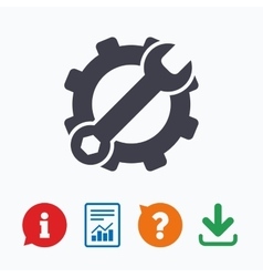 Engineering icon gear and wrench service symbol Vector Image