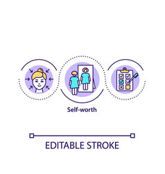 Self understanding concept icon Royalty Free Vector Image