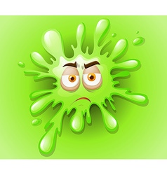 Crying face on green Royalty Free Vector Image