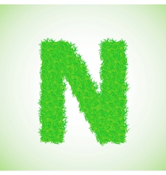Capital letter f from grass on white Royalty Free Vector