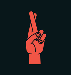 Gesture zero a little bit sign stylized hand Vector Image