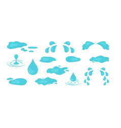 Water puddle isolated on white background Vector Image