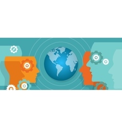 Map world oceans and continents on a flat Vector Image