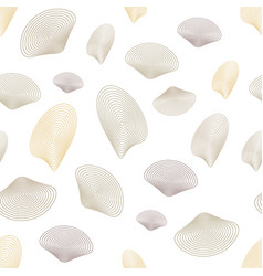 Seamless shell pattern hand drawn seashells Vector Image
