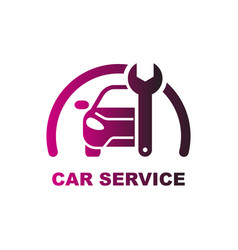 Auto service logo template Royalty Free Vector Image