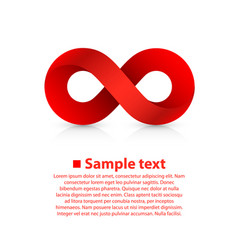 Blue abstract infinity endless symbol and icon Vector Image