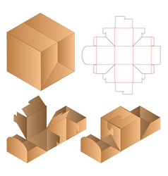 Clothes box template design 3d mock-up Royalty Free Vector