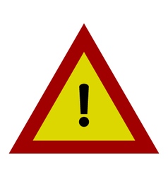 Exclamation warning sign Royalty Free Vector Image