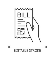 Hand drawn doodle invoice bill icon isolated Vector Image