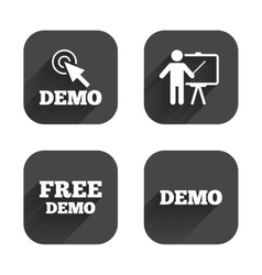 Presentation icon set Royalty Free Vector Image