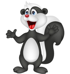 Cartoon skunk posing Royalty Free Vector Image