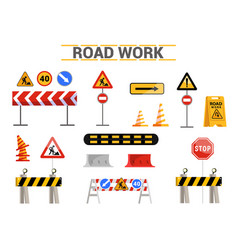 Road signs set Royalty Free Vector Image - VectorStock