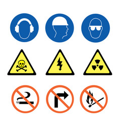 Road sign glossy set Royalty Free Vector Image