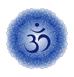 Ohm om aum symbol hand drawn Royalty Free Vector Image