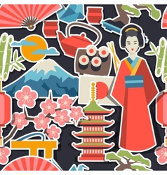 Traditional japanese geisha seamless pattern Vector Image