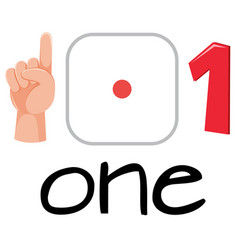 Kids learning numbers flashcards finger counting Vector Image