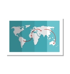 Background with card of the world Royalty Free Vector Image