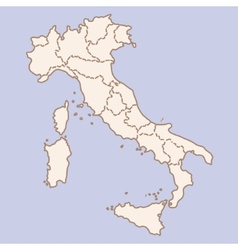 Contour world map with countries names Royalty Free Vector