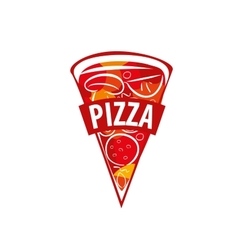 Two logo pizza on a white background Royalty Free Vector