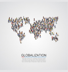 Earth globe with people planet Royalty Free Vector Image