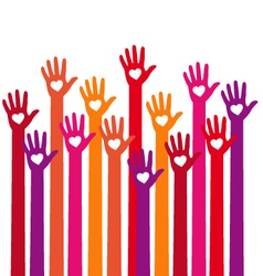 Hands teamwork logo Royalty Free Vector Image - VectorStock