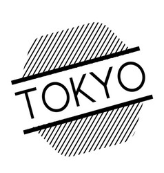 Tokyo stamp on white Royalty Free Vector Image