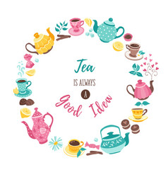 Tea icons Royalty Free Vector Image - VectorStock
