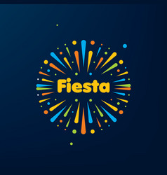 Abstract logo for fiesta Royalty Free Vector Image