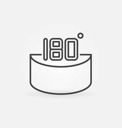 180 degrees graph linear concept icon Royalty Free Vector