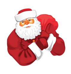 Red russian santa claus do greeting waving hand Vector Image