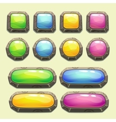 Colorful glassy magic balls set Royalty Free Vector Image