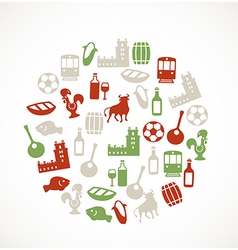 Portugal icons set portuguese national Royalty Free Vector