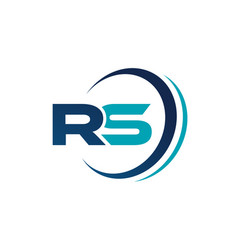 Initial rs letter logo design graphic concept Vector Image