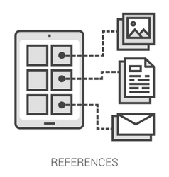References line icons Royalty Free Vector Image