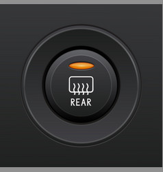 Engine start stop button car dashboard element Vector Image