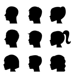 Profile women vector by BerSonnE - Image #1091519 - VectorStock