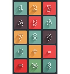 Number blocks Royalty Free Vector Image - VectorStock
