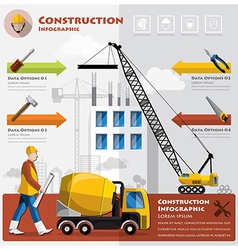 Construction worker infographic Royalty Free Vector Image