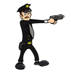Policeman in american cop uniform Royalty Free Vector Image