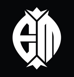 Em logo monogram design template Royalty Free Vector Image