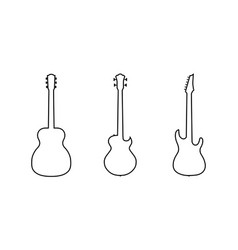 Guitar silhouettes Royalty Free Vector Image - VectorStock
