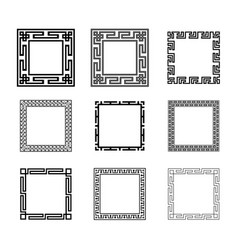 Chinese pattern frame border art china style Vector Image